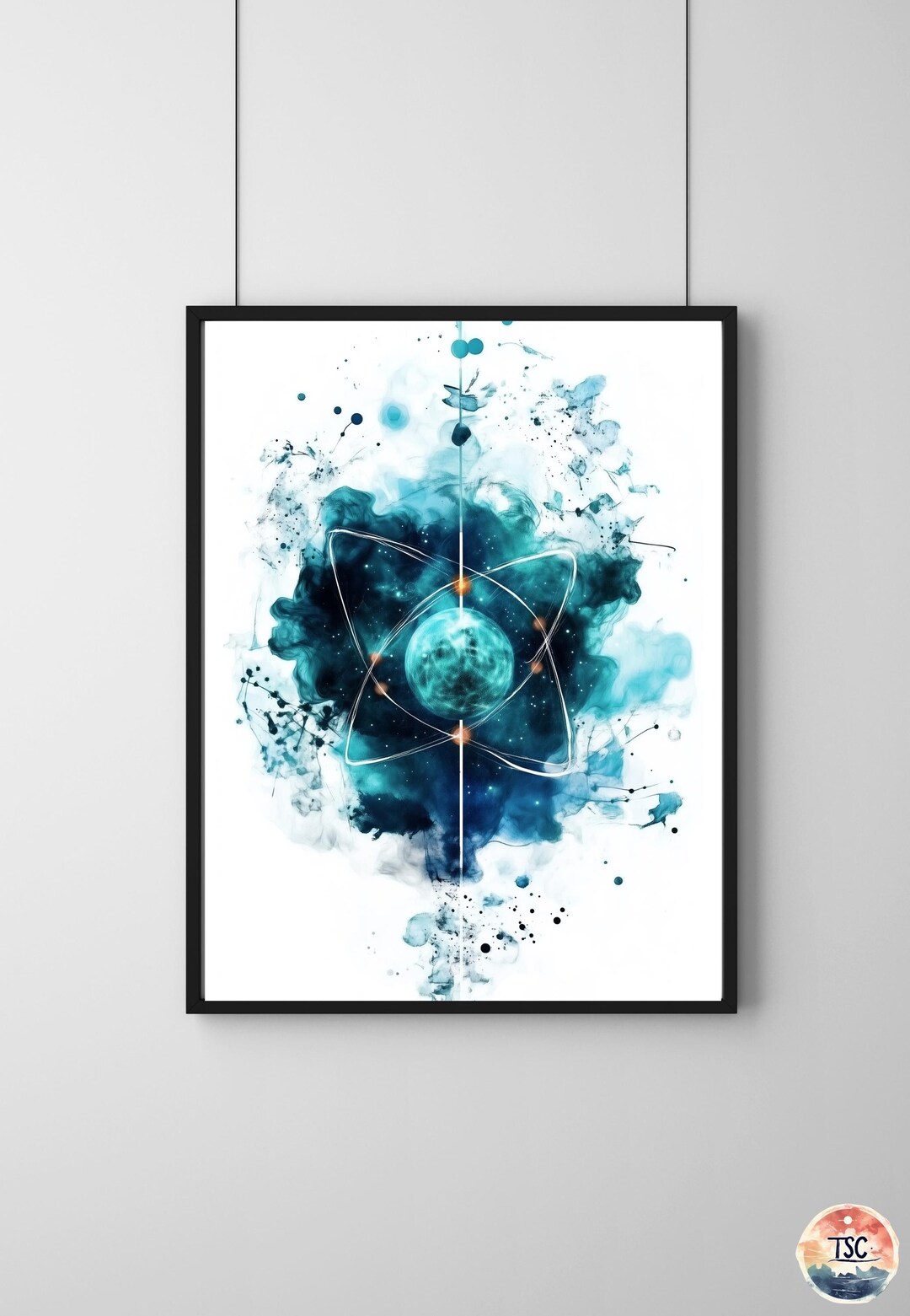 Cosmic Atom Art Print: Niels Bohr Inspired STEM Decor (digital Download ...