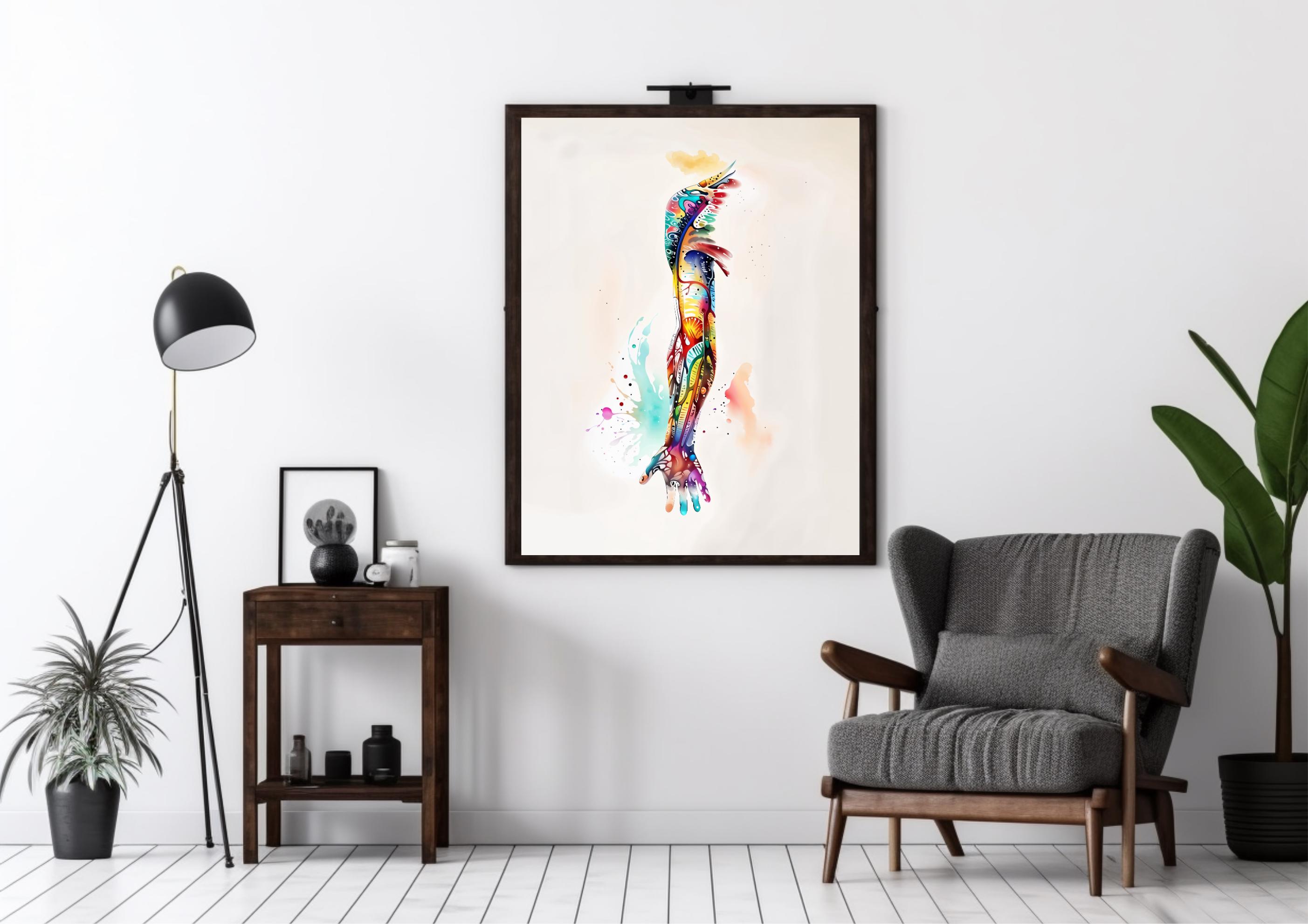 Phlebotomy Arm Anatomy Poster: Vibrant AI Art for Medical Decor ...