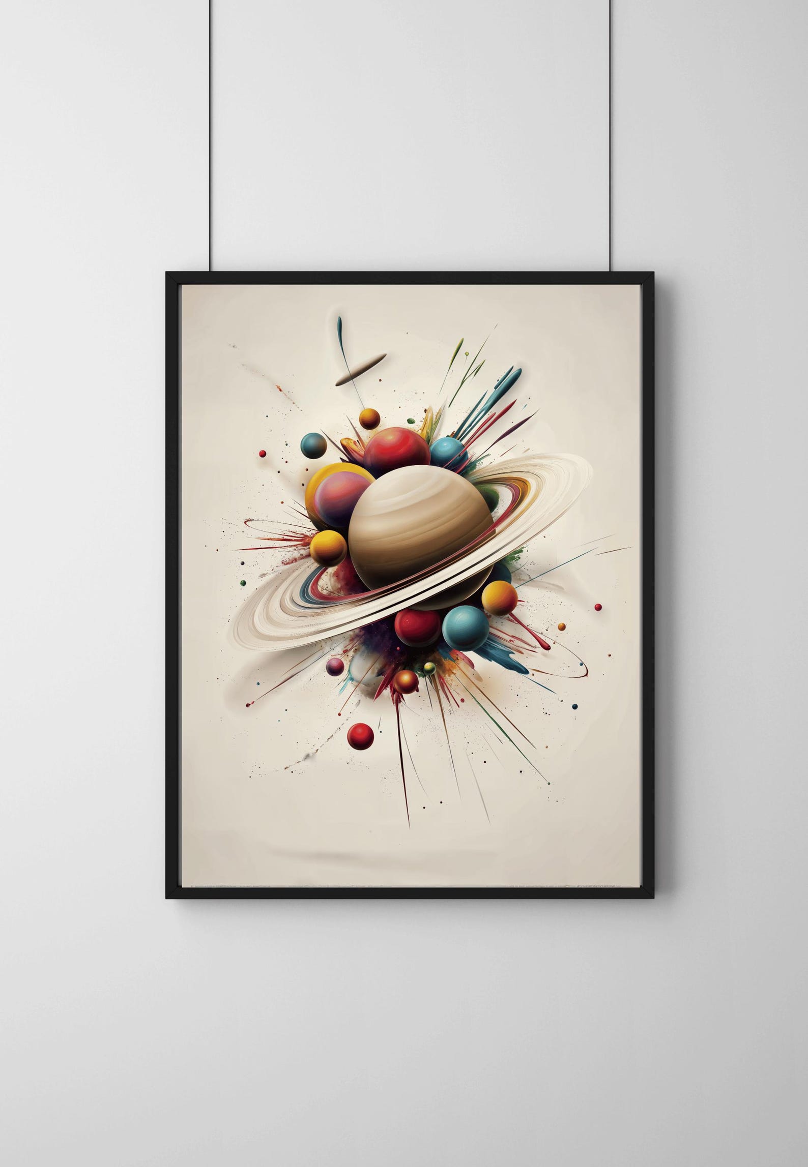 Colorful Solar System Planets Art Print: Sci-fi Astronomy Decor ...