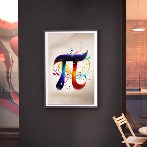 Vibrant Pi Poster: Stunning Mathematical Symbol Art With Gradient ...