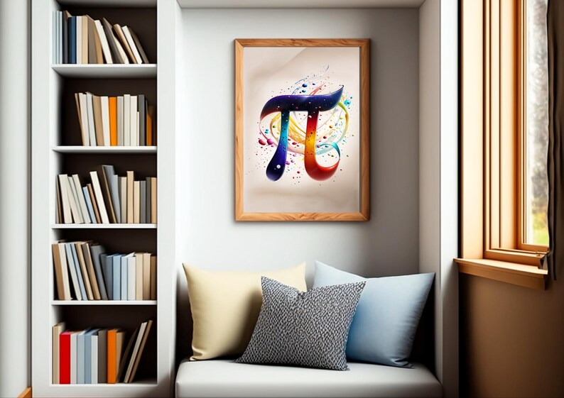 Vibrant Pi Poster: Stunning Mathematical Symbol Art With Gradient ...