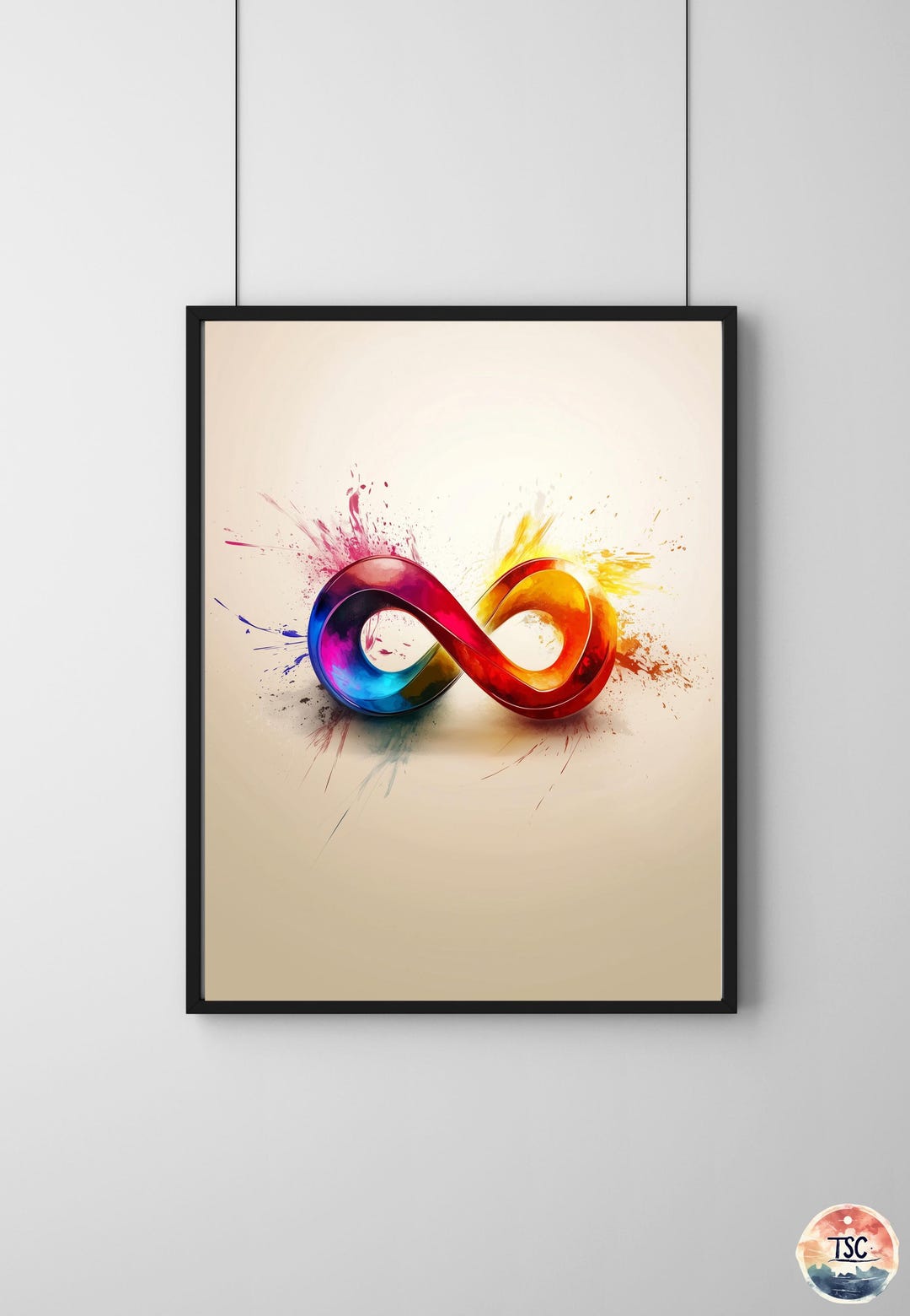 Vibrant Infinity Poster: Stunning Mathematical Symbol Art With Gradient ...