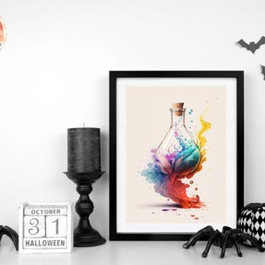 Artistic Chemistry Tube Watercolor Splash Poster - Creative Digital Art ...