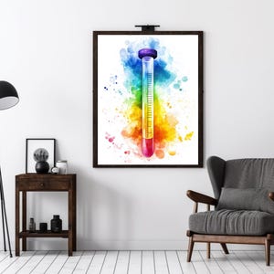 Watercolor Blood Tube Print: Purple Top Medical Art (digital Download ...