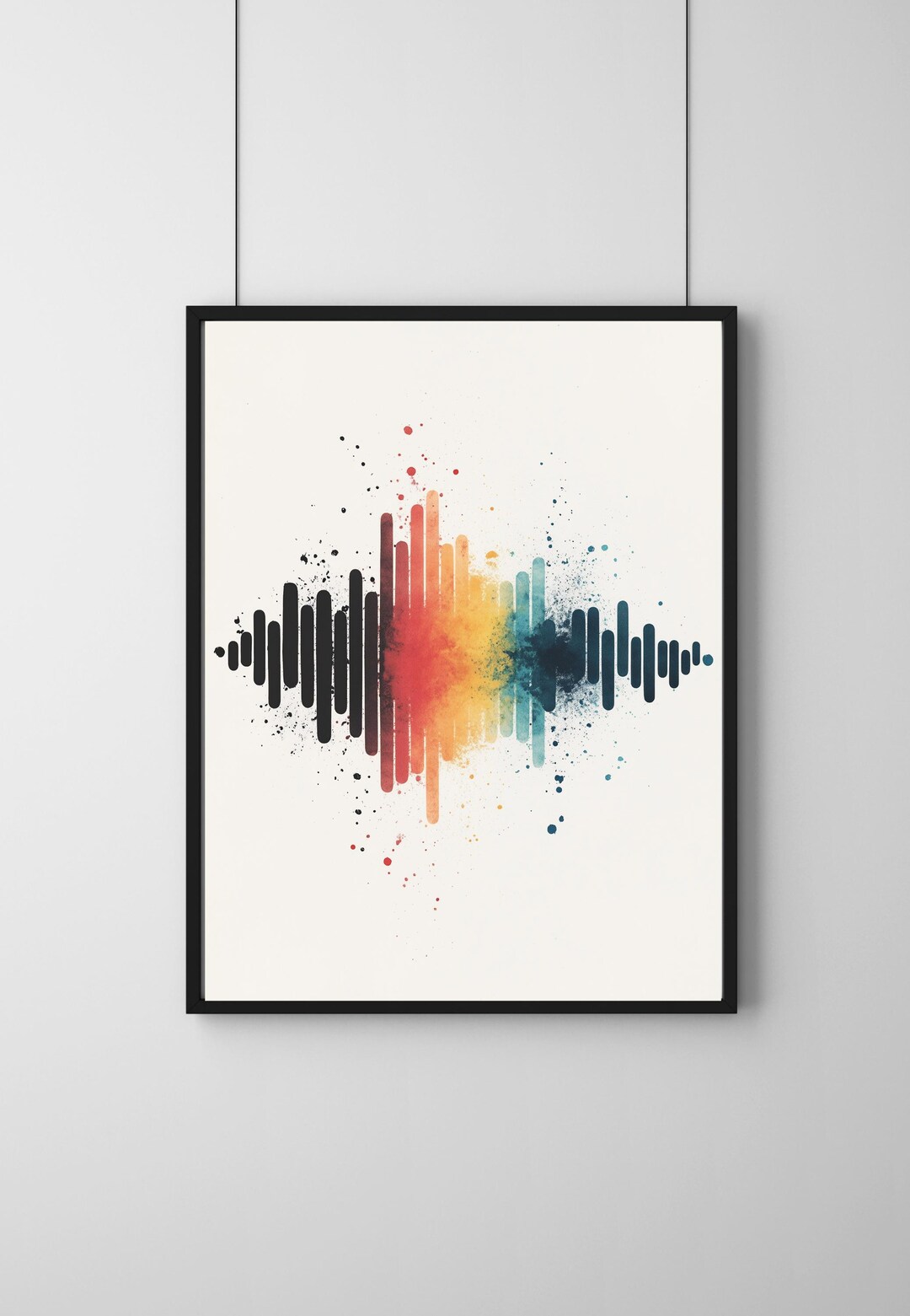 Artistic Soundwave Wall Art: Colorful Acoustic Waves Unique Modern Home ...