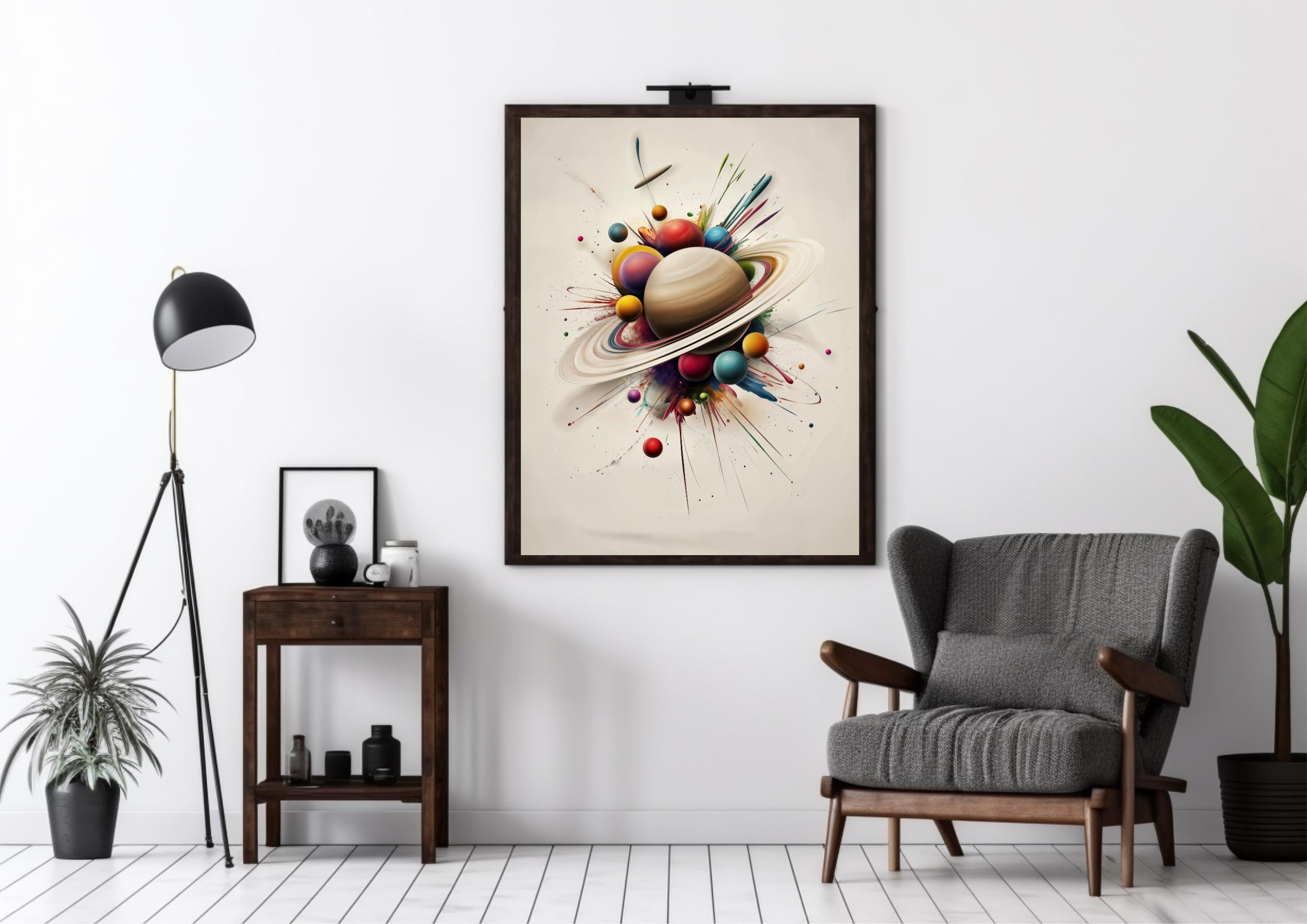 Colorful Solar System Planets Art Print: Sci-fi Astronomy Decor ...