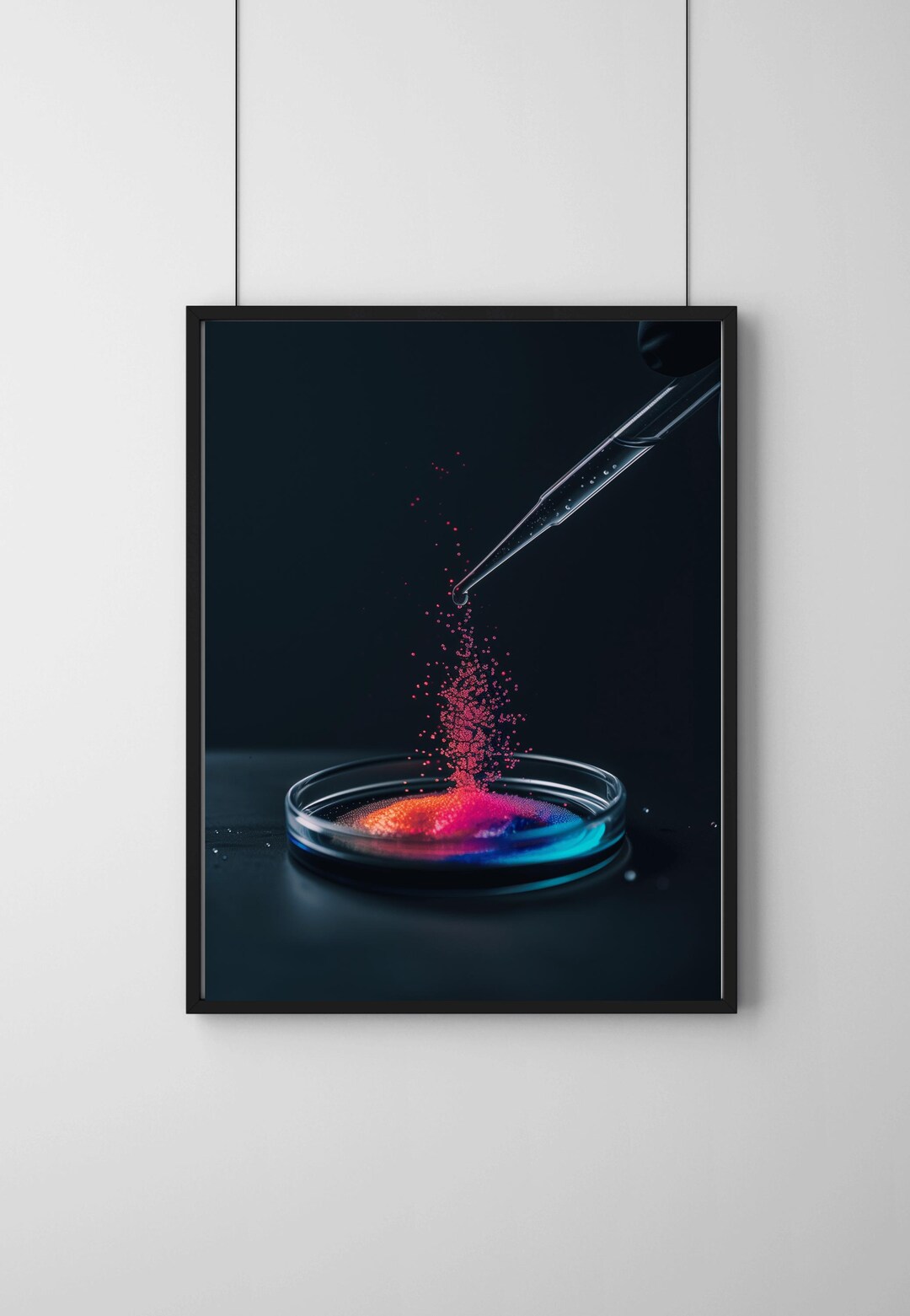 Creative Petri Dish and Pipette Poster 1 of 3: Vibrant Colors of Cell ...