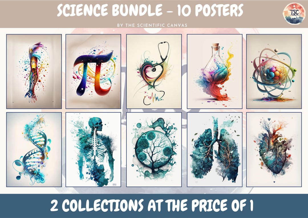 10 Eye-catching Science Posters: Heart, DNA, Math, Lungs, Atom ...