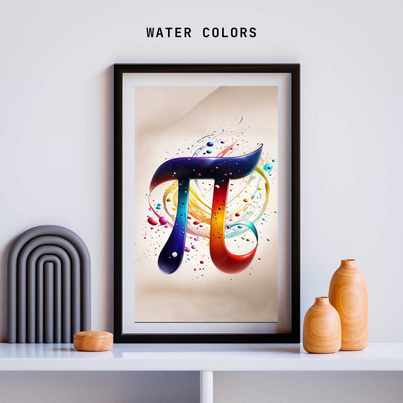 Vibrant Pi Poster: Stunning Mathematical Symbol Art With Gradient ...