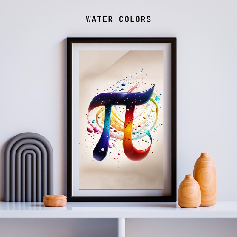 Vibrant Pi Poster: Stunning Mathematical Symbol Art With Gradient ...