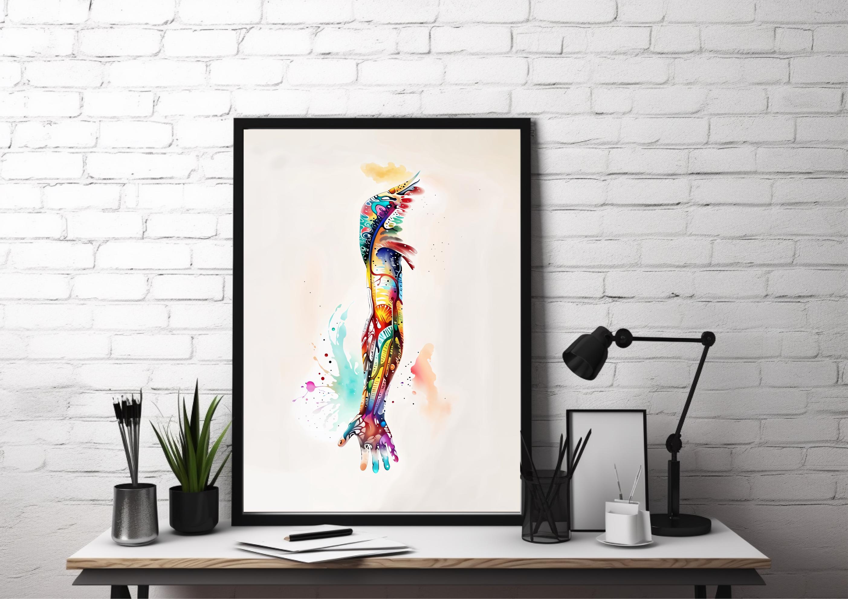Phlebotomy Arm Anatomy Poster: Vibrant AI Art for Medical Decor ...