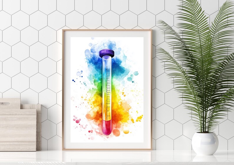 Watercolor Blood Tube Print: Purple Top Medical Art (digital Download ...