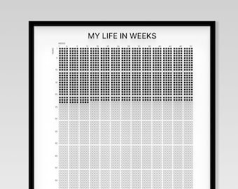 Memento Mori: 100 Years of Life in Weeks Calendar with EASY Print ...