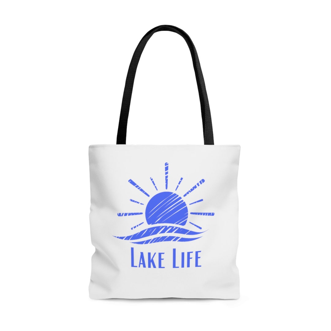 Lake Life Tote Bag AOP, Love Lake Bag, Lake Bag, Vacation Tote, Gift ...