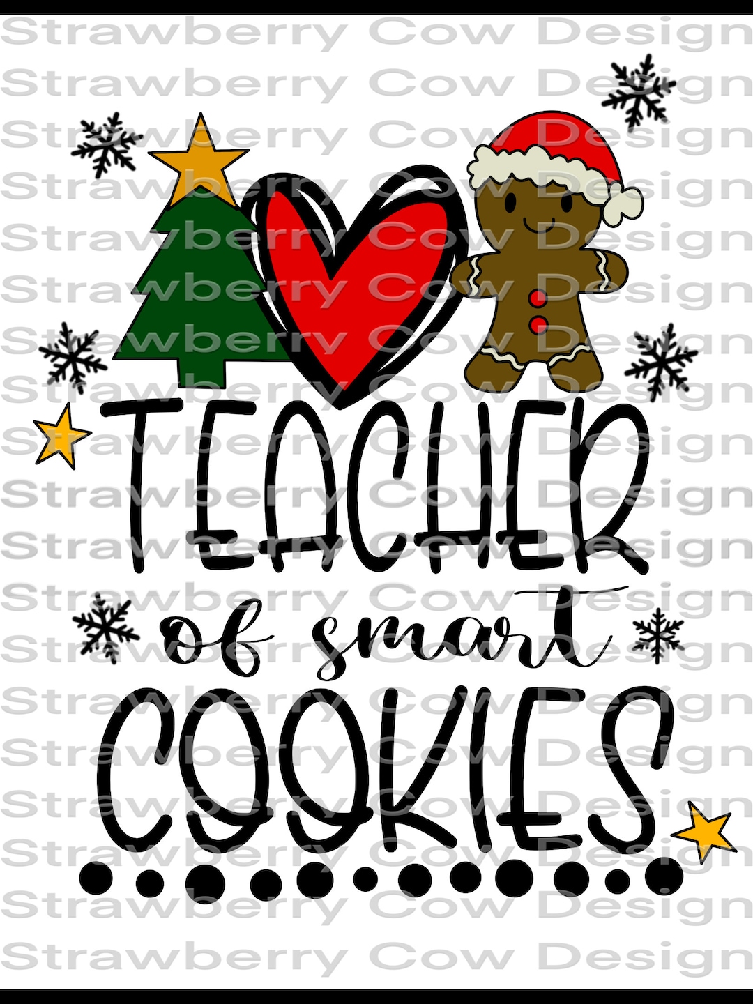 Teacher of Smart Cookies Png, Teacher Christmas Png , Pdf ,jpg - Etsy