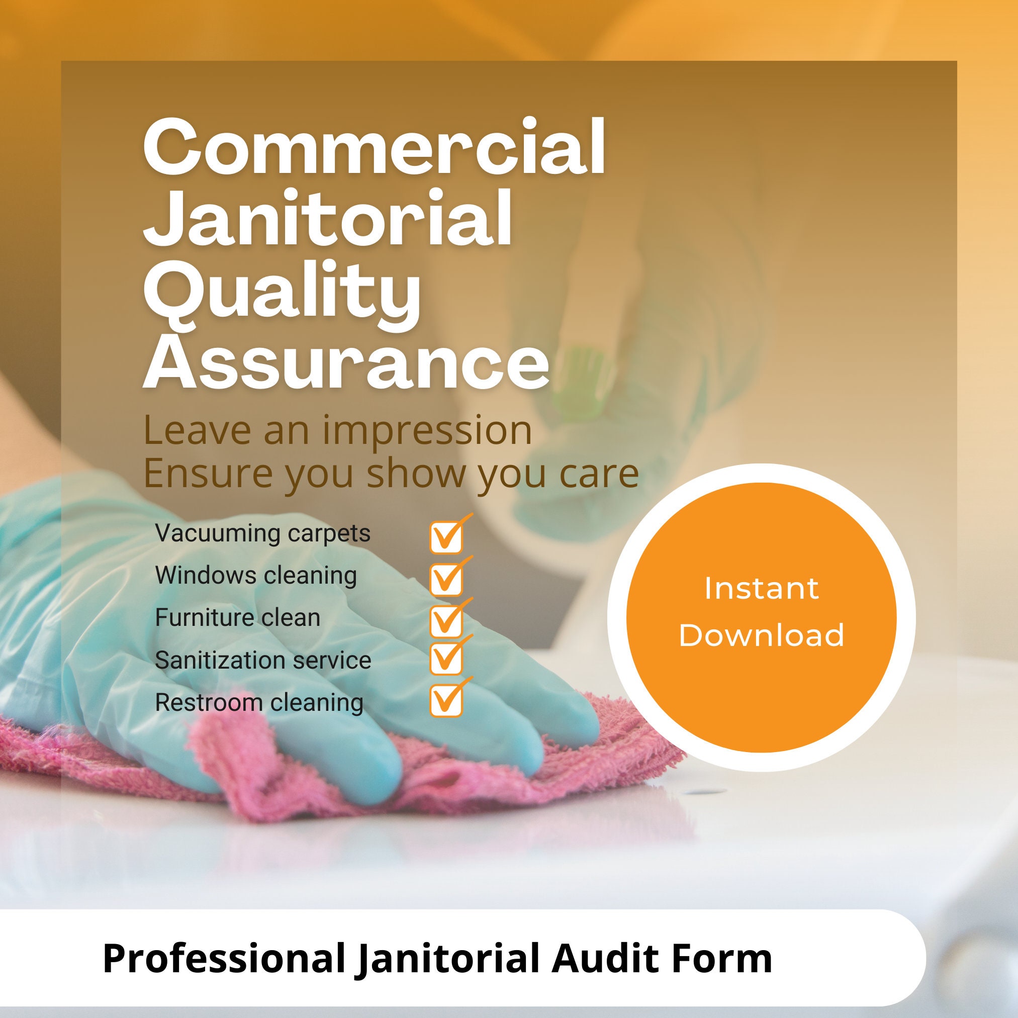 Instant Download Janitorial Quality Assurance Inspection Form ...