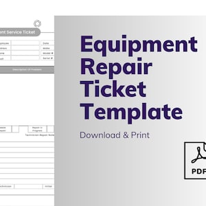 Professional Janitorial Equipment Repair Form Template Printable ...