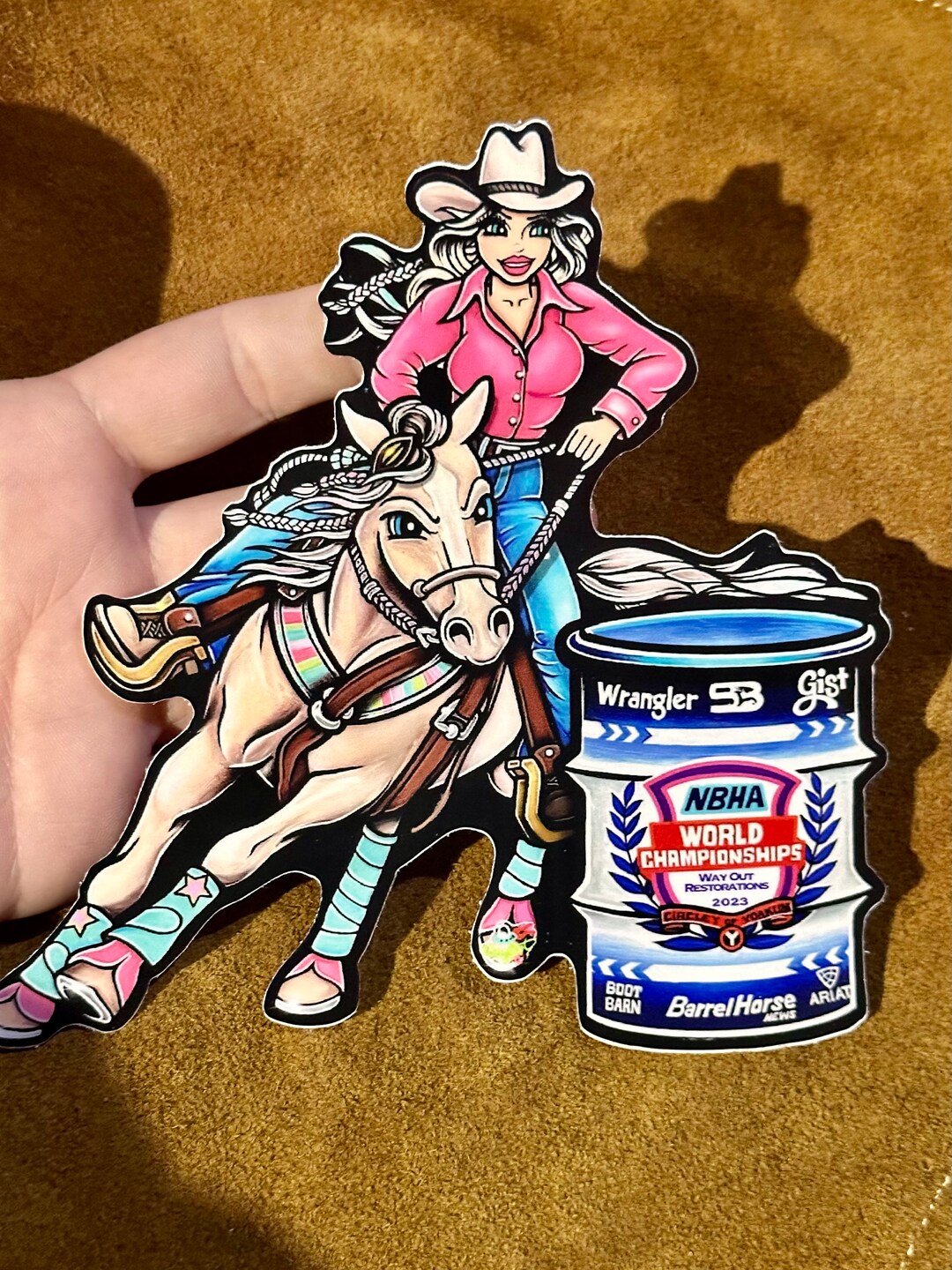 Barrel Racing Champion High Quality Vinyl Decal 6 Inch Size - Etsy