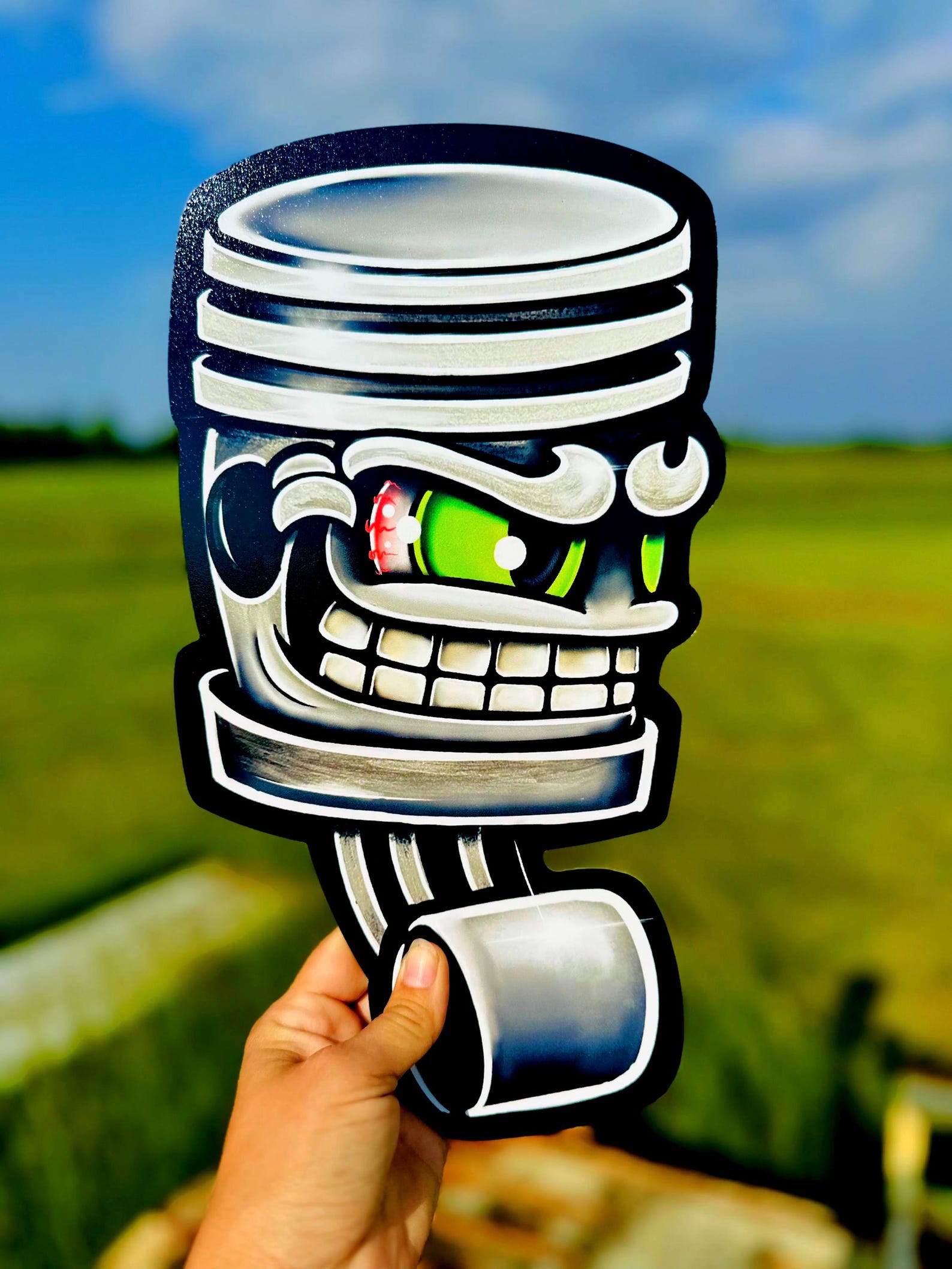 Aluminum Pissed off Piston Metal Sign Art, Tin Signs, Garage Art, Hot ...