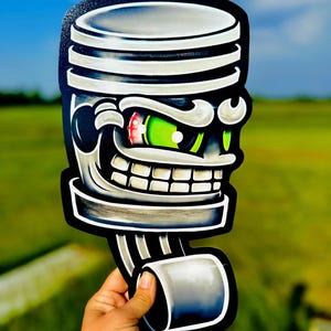 Aluminum Pissed off Piston Metal Sign Art, Tin Signs, Garage Art, Hot ...