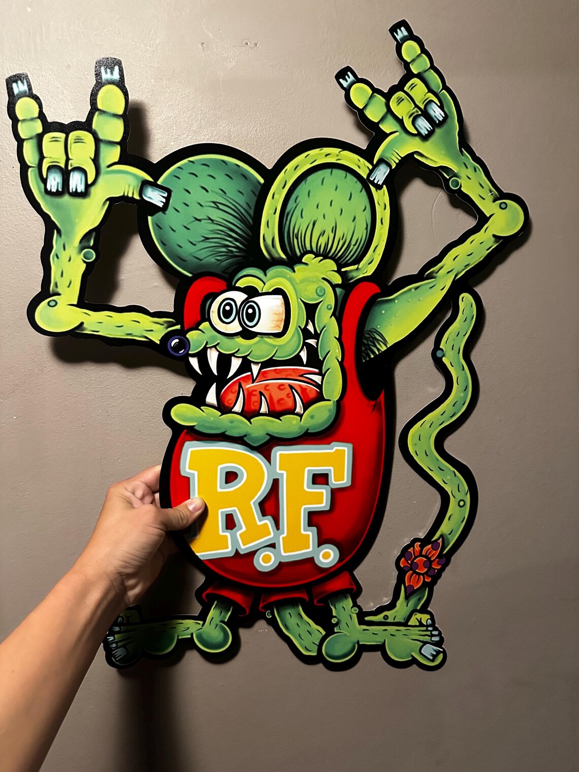 Aluminum Crazy Eyez Hot Rod Rat Metal Sign Art, Tin Sign, Hot Rod Art ...