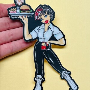 American Graffiti Diner, Car Hop, Roller Skate Pin up Gal High Quality ...