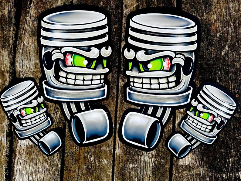 Aluminum Pissed off Piston Metal Sign Art, Tin Signs, Garage Art, Hot ...