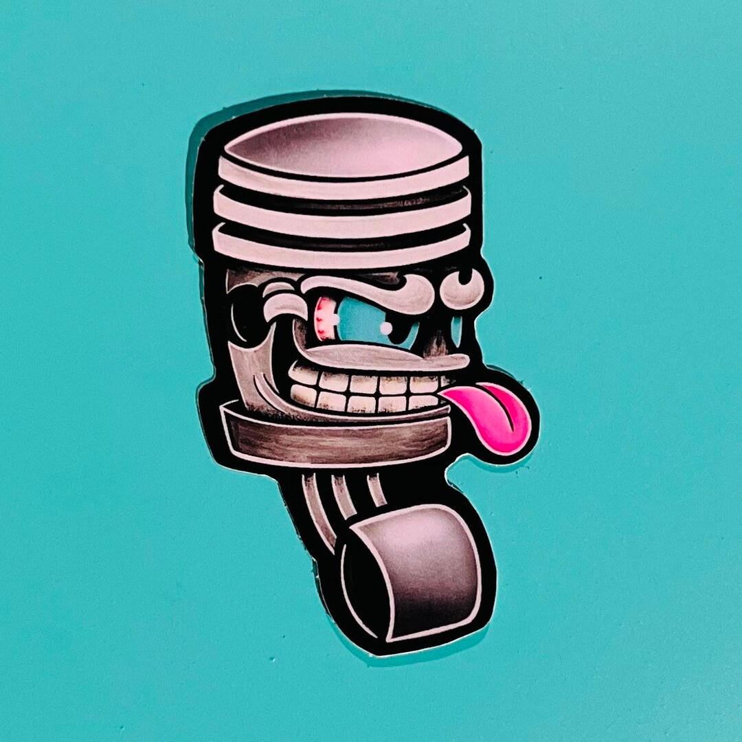 Pissed off Piston High Quality Vinyl Decals With Blue Eye. 2.75 Inch ...