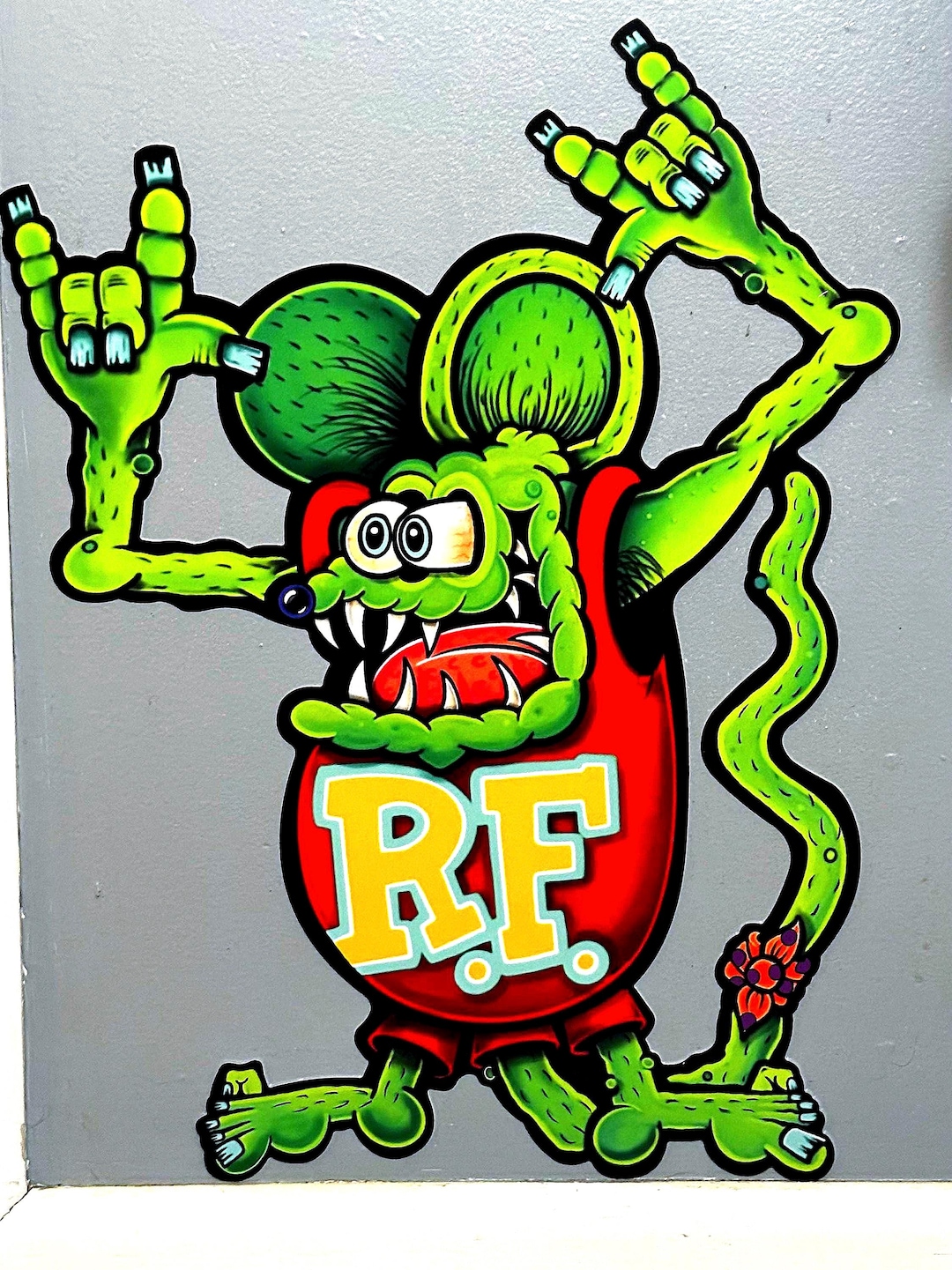 Aluminum Crazy Eyez Hot Rod Rat Metal Sign Art, Tin Sign, Hot Rod Art ...