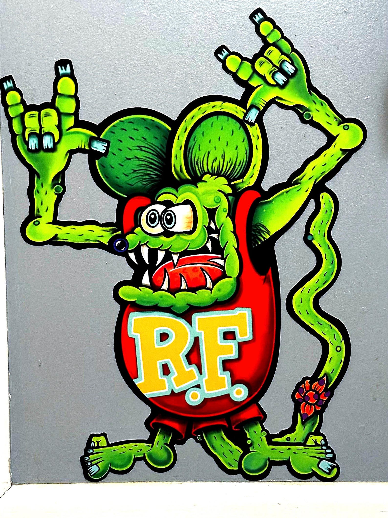 Aluminum Crazy Eyez Hot Rod Rat Metal Sign Art, Tin Sign, Hot Rod Art ...