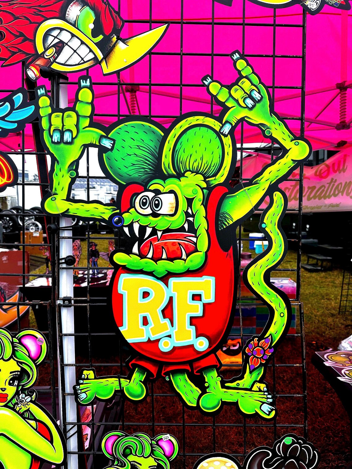 Aluminum Crazy Eyez Hot Rod Rat Metal Sign Art, Tin Sign, Hot Rod Art ...