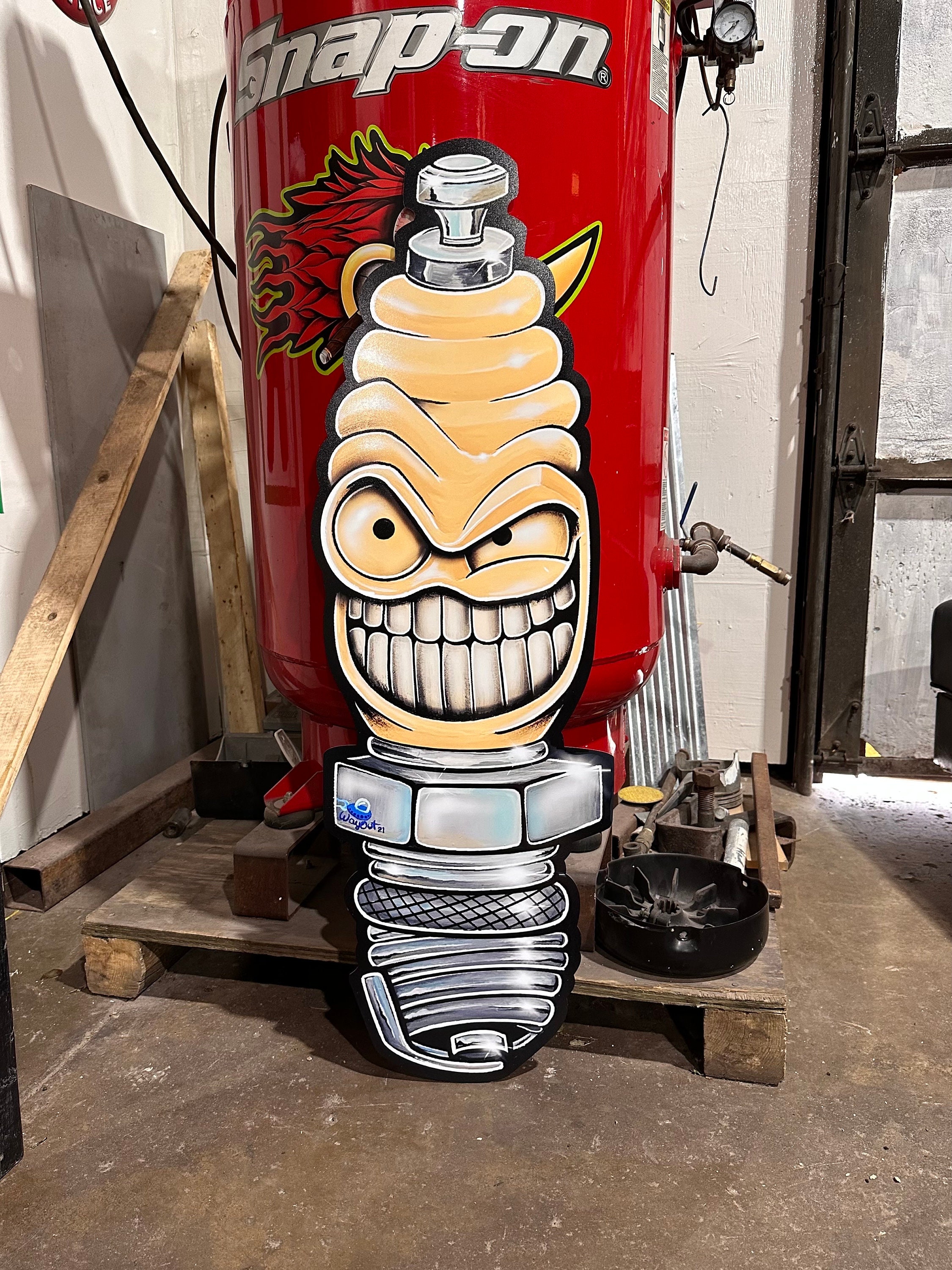 Pissed off Sparkplug Metal Sign, Garage Art, Hot Rod Decor - Etsy