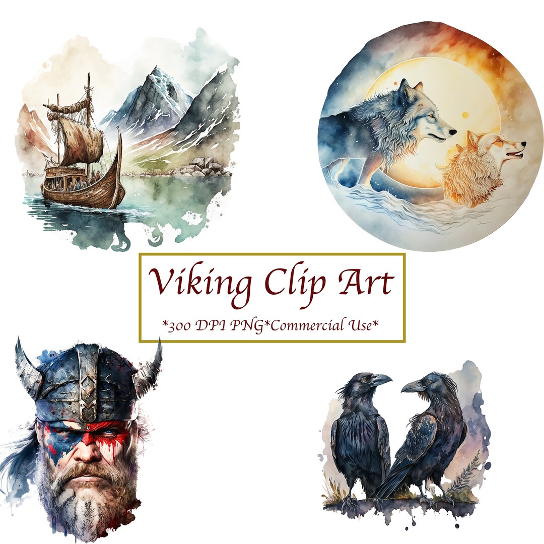 Watercolor Viking Odyssey - 20 Ai-generated Images, Norse Mythology ...