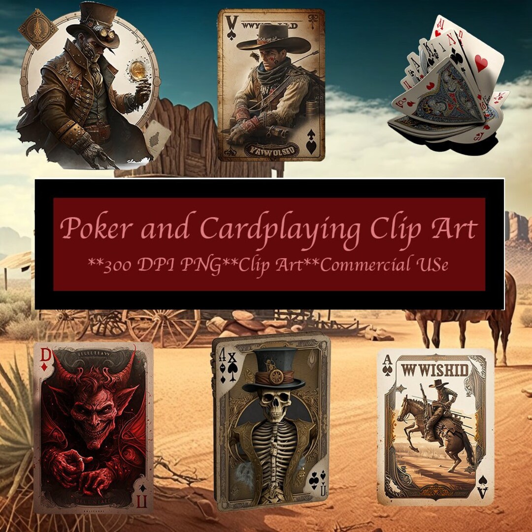 Poker Chronicles: AI Art Collection - Wild West Cardplayers, Devils ...