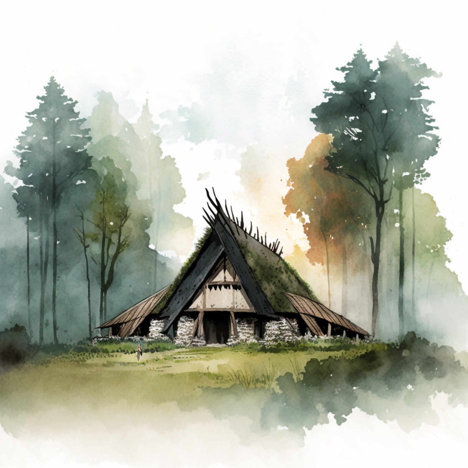 Watercolor Viking Odyssey - 20 Ai-generated Images, Norse Mythology ...