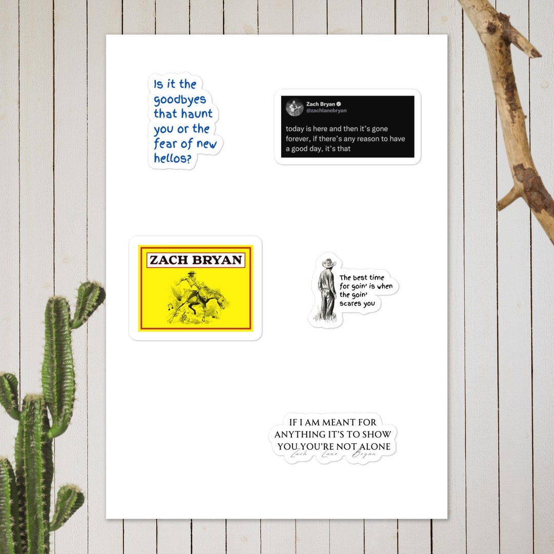 Zach Bryan Sticker Sheet Country Music Stickers - Etsy