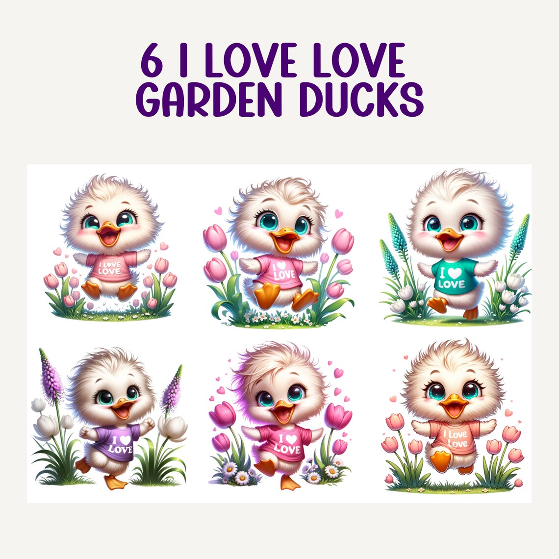 Duck Clipart Bird Clipart Cute Duck Theme Garden Nursery Baby Duck Love ...