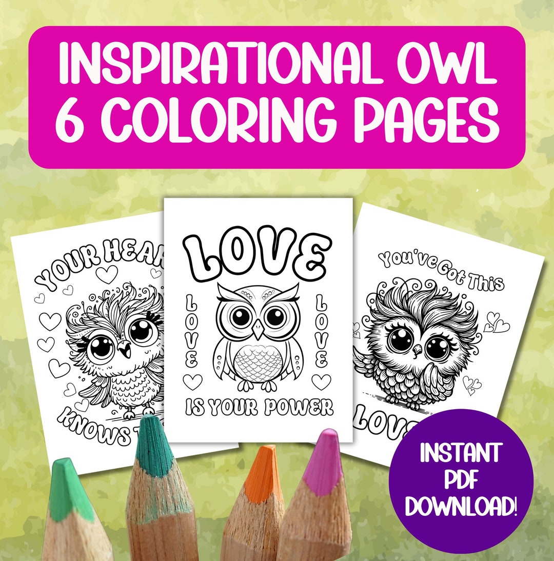 Owl Coloring Inspirational Quotes Easy Coloring Pages Bird Fun Coloring ...