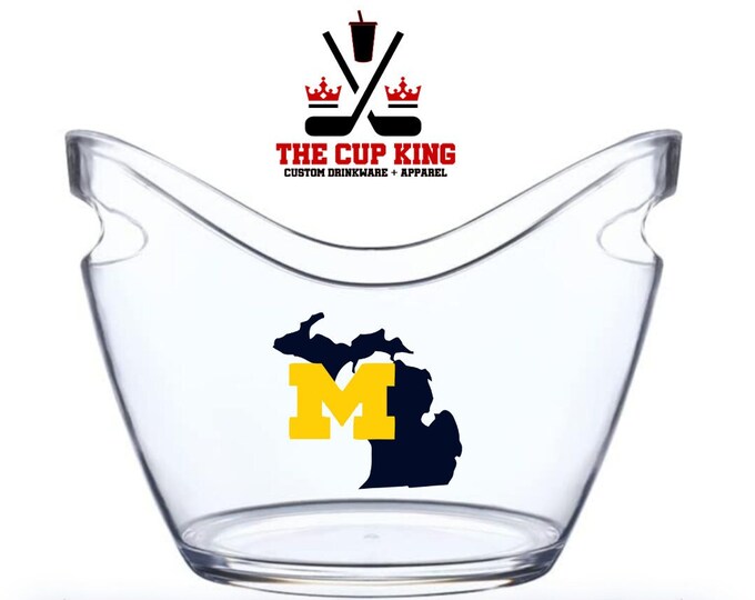 Custom Sports Ice Bucket/custom College/tailgate/college Gifts/bar ...