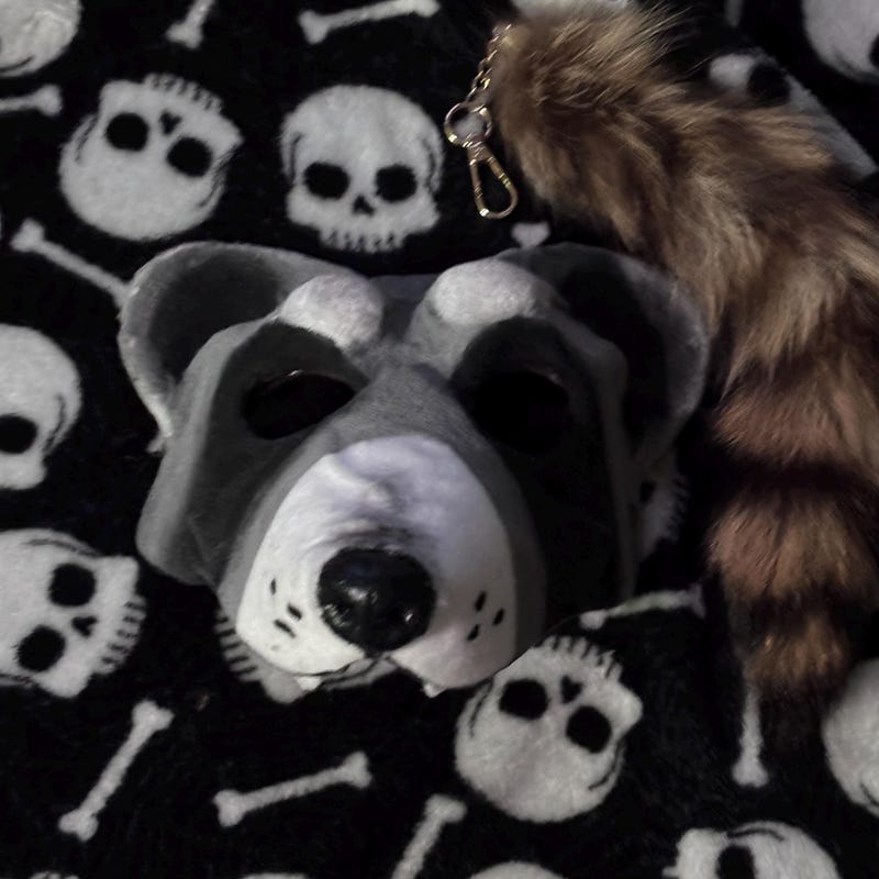 Therian Raccoon Mask - Etsy