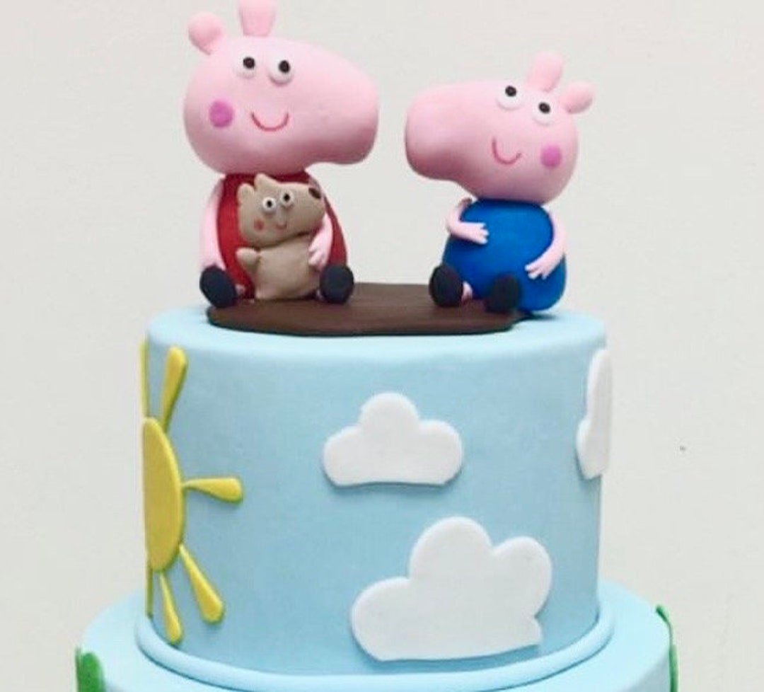 Peppa Pig Inspired Cake Topper - Etsy