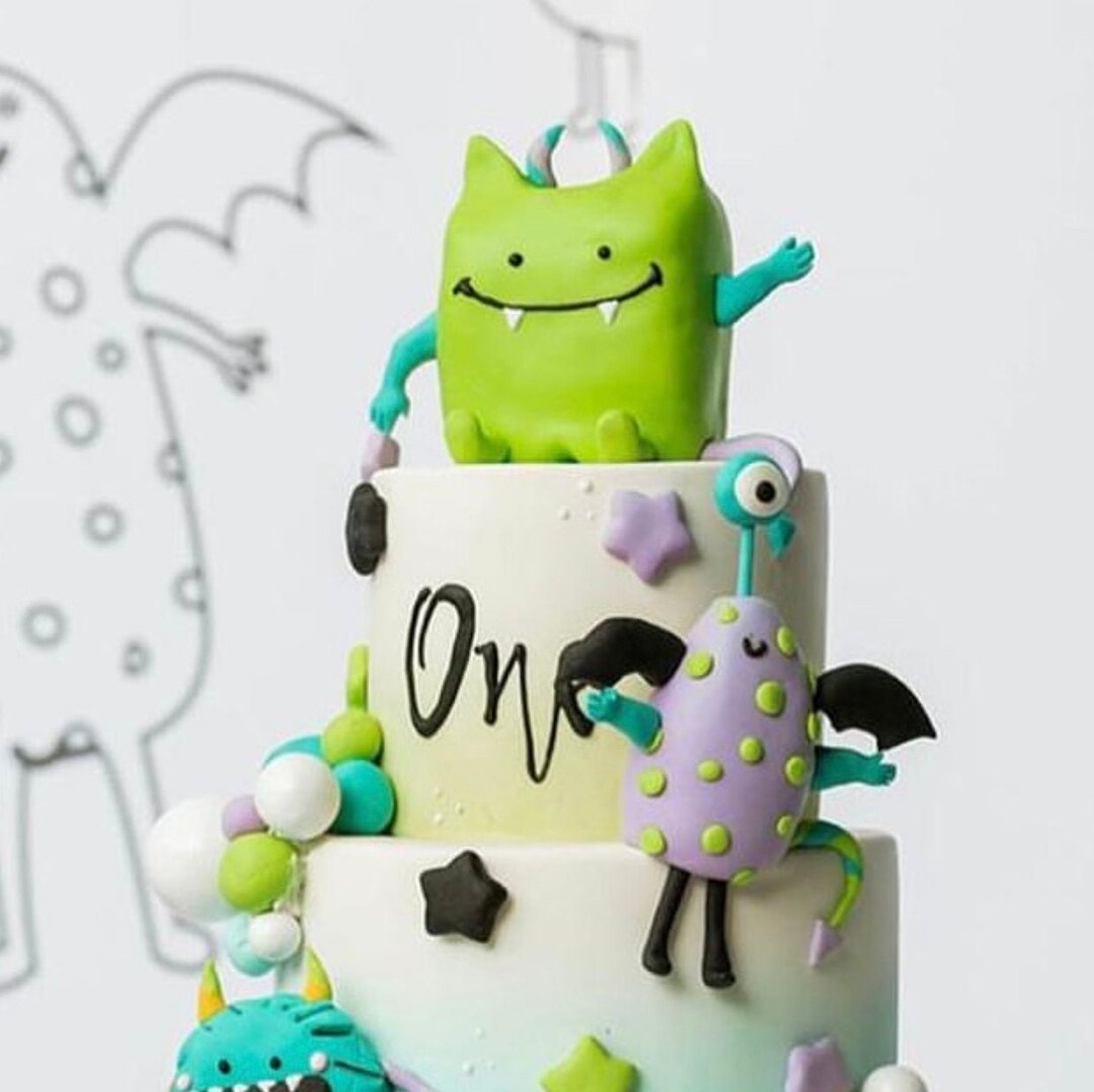 Cute Monsters Cake Topper - Etsy