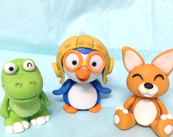 Pororo the Little Penguin Cake Topper Cartoon Penguin Party Supplies ...