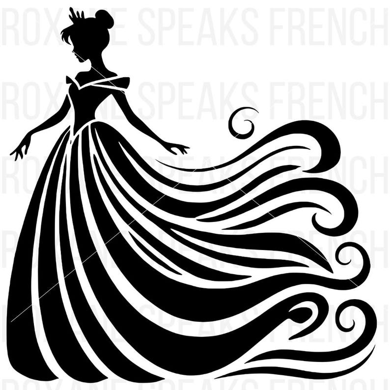 Princess SVG Cute Vector File With Commercial License - Etsy
