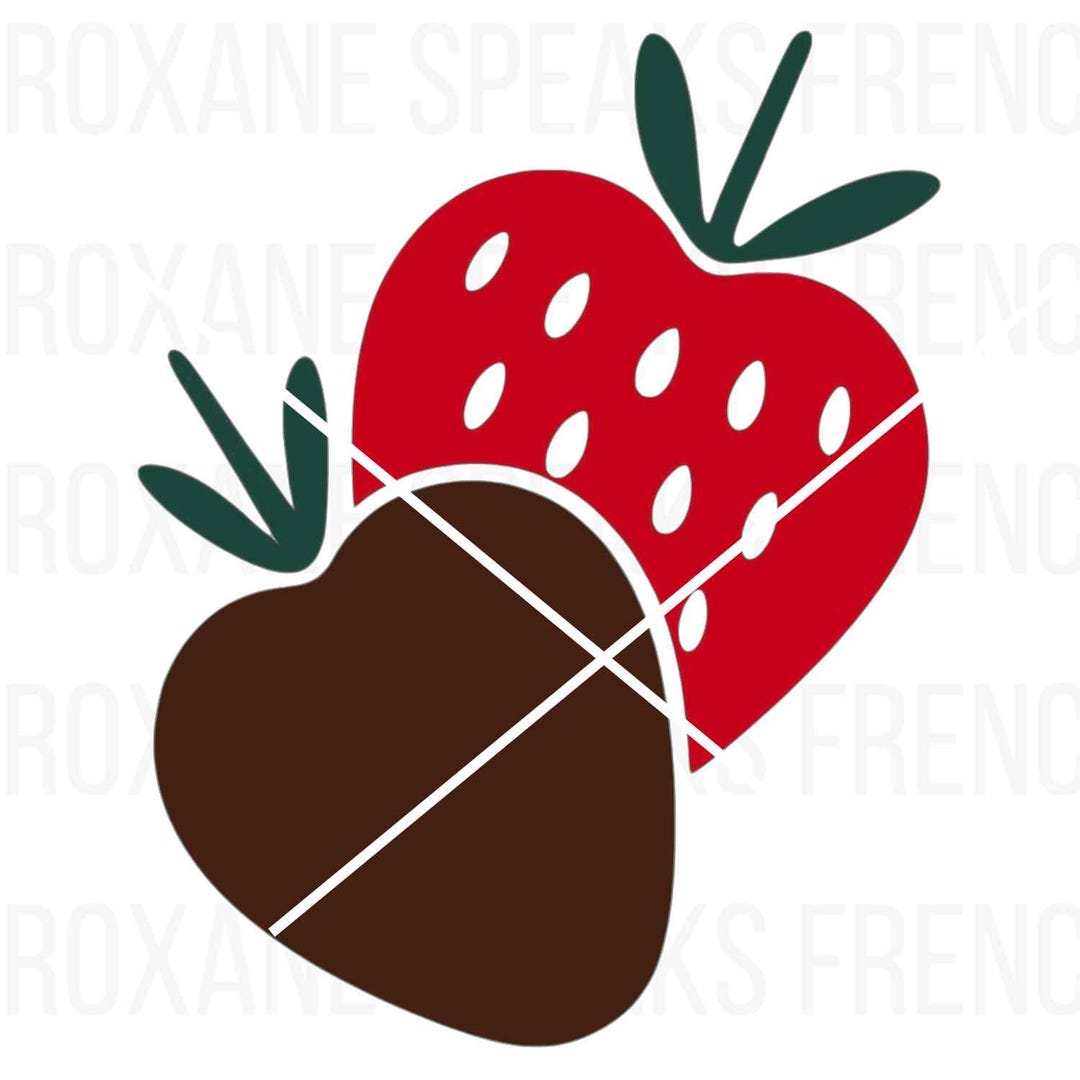Strawberry Dipped in Chocolate SVG – Cute Valentine’s Day Strawberry Clipart and PNG - Etsy
