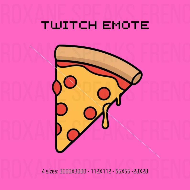 Pizza Slice Twitch Static Emote Dripping Cheese Italian Food PNG for ...