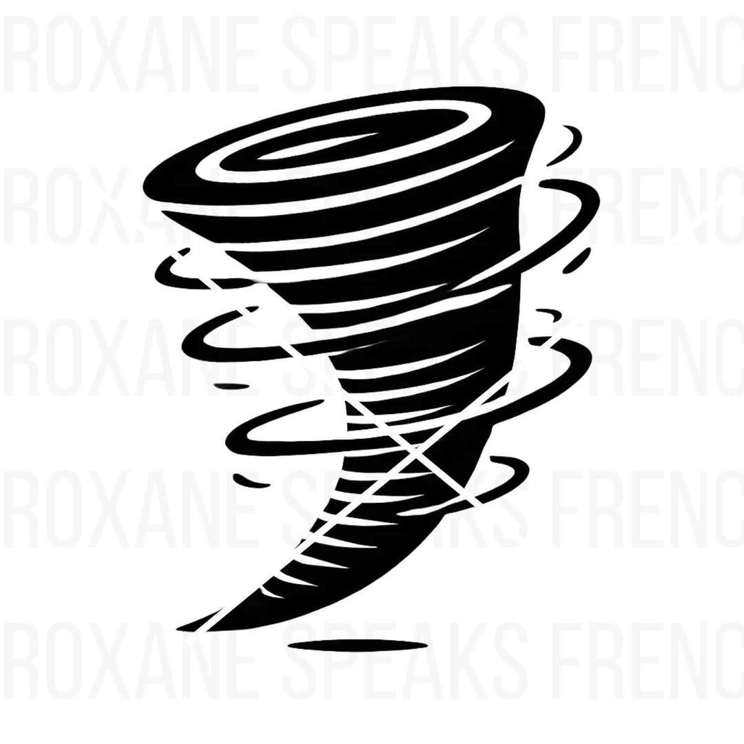 Hurricane Twister Black Silhouette SVG Tornado Clipart Simple Whirling ...
