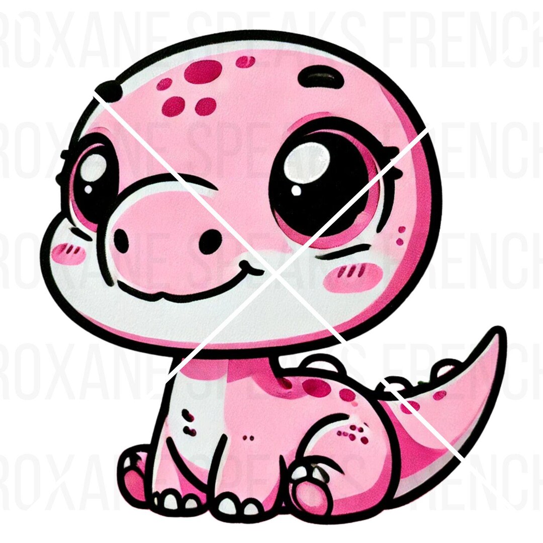 Girl Dinosaur Clipart - Cute Pink Baby Dinosaur PNG With Transparent ...