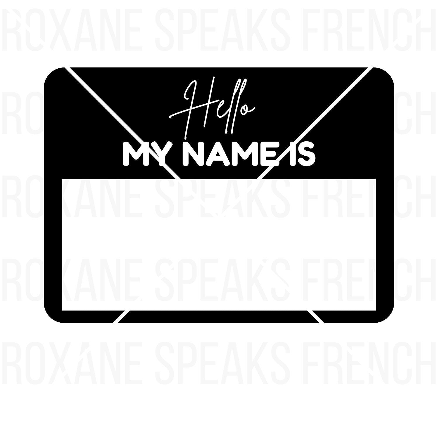 Hello My Name is Clipart - Name PNG With Transparent Background - Etsy