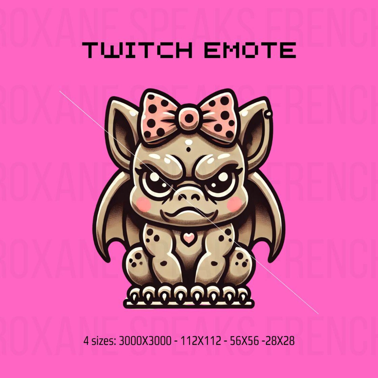 Kawaii Angry Gargoyle Emote Halloween Gothic Emoji PNG Transparent ...